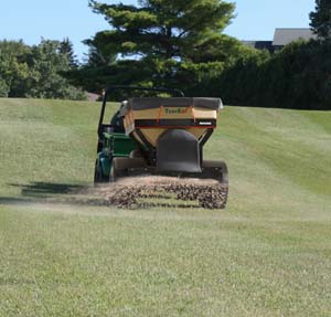TurfEx MS4500 Electric-Powered Topdresser - Golf Course Industry